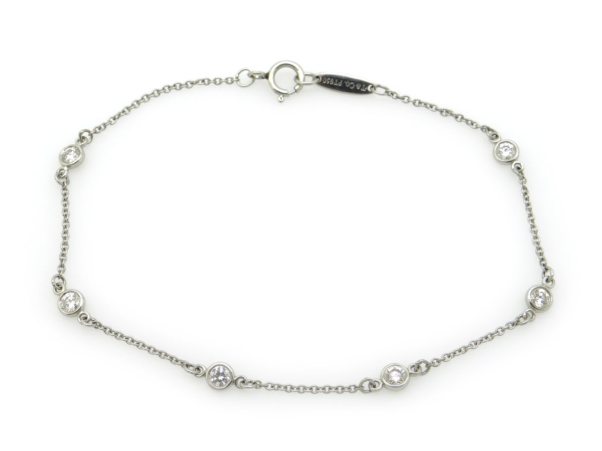 Tiffany & Co Elsa Peretti Platinum Diamond By Yard Bracelet – Cileone ...